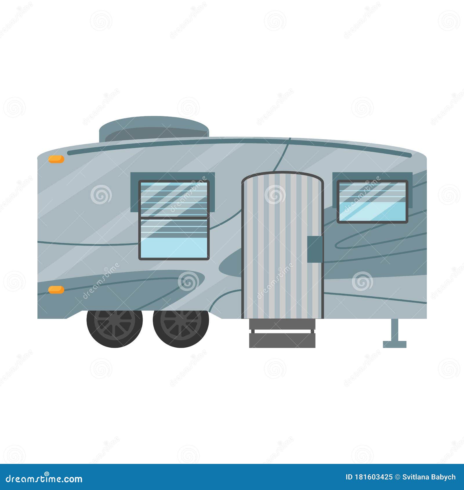 Trailer Vector Icon.Cartoon Vector Icon Isolated on White Background ...