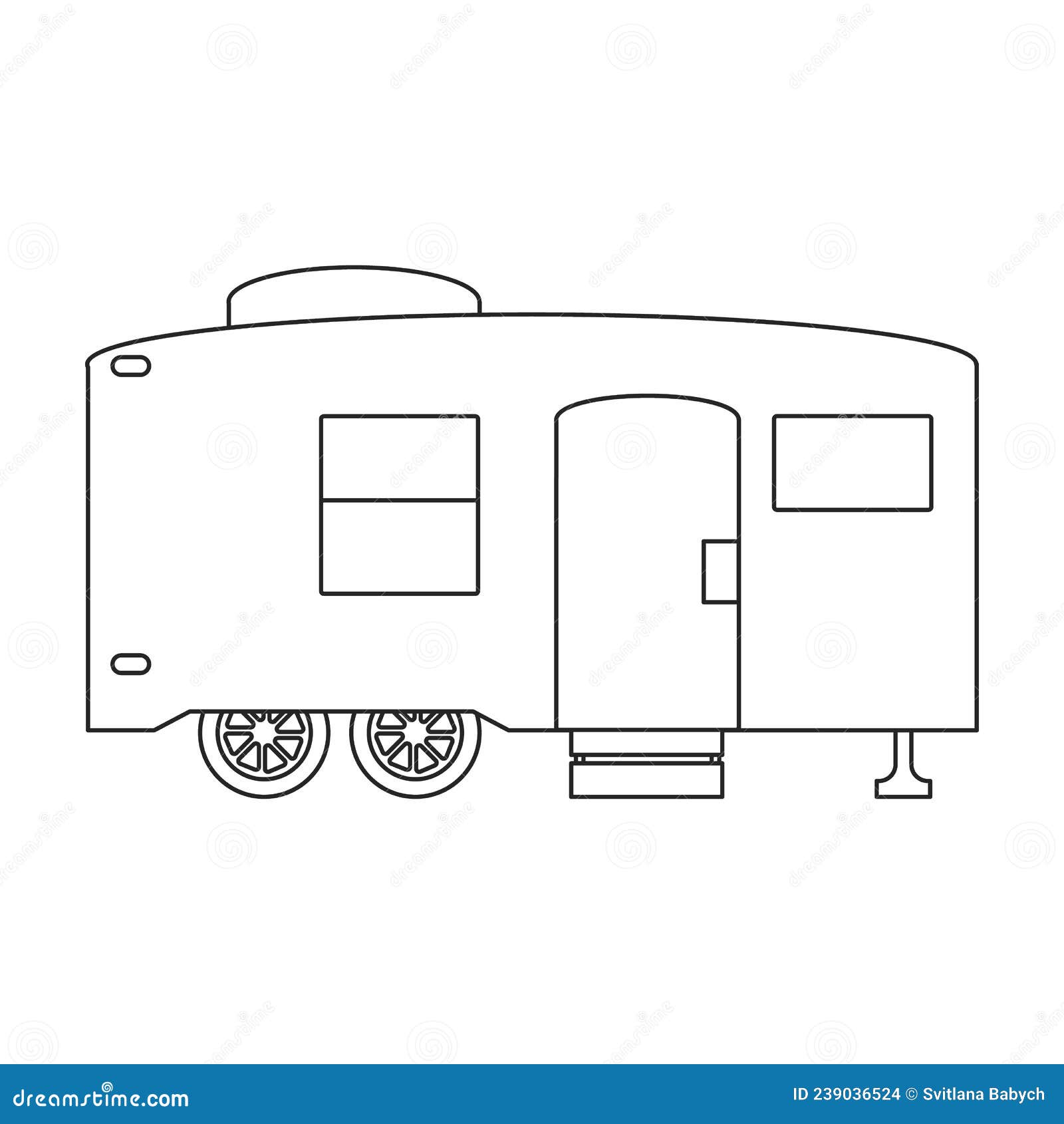 Trailer Vector Icon.Outline Vector Icon Isolated on White Background ...