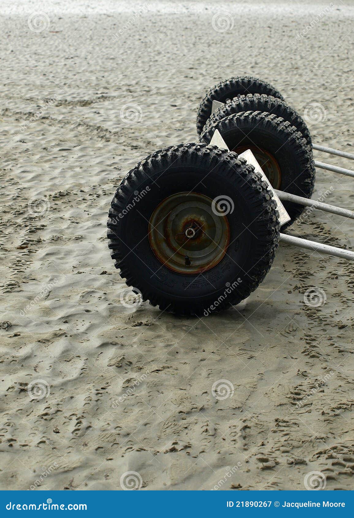 Trailer wheels on beach stock image. Image of wheels - 21890267