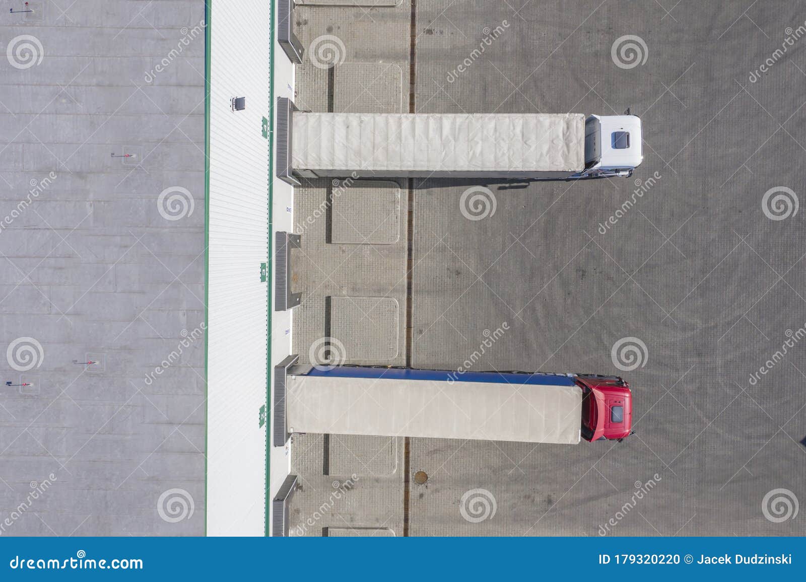 Trailers at Docking Stations of a Distribution Center Waiting To Be ...