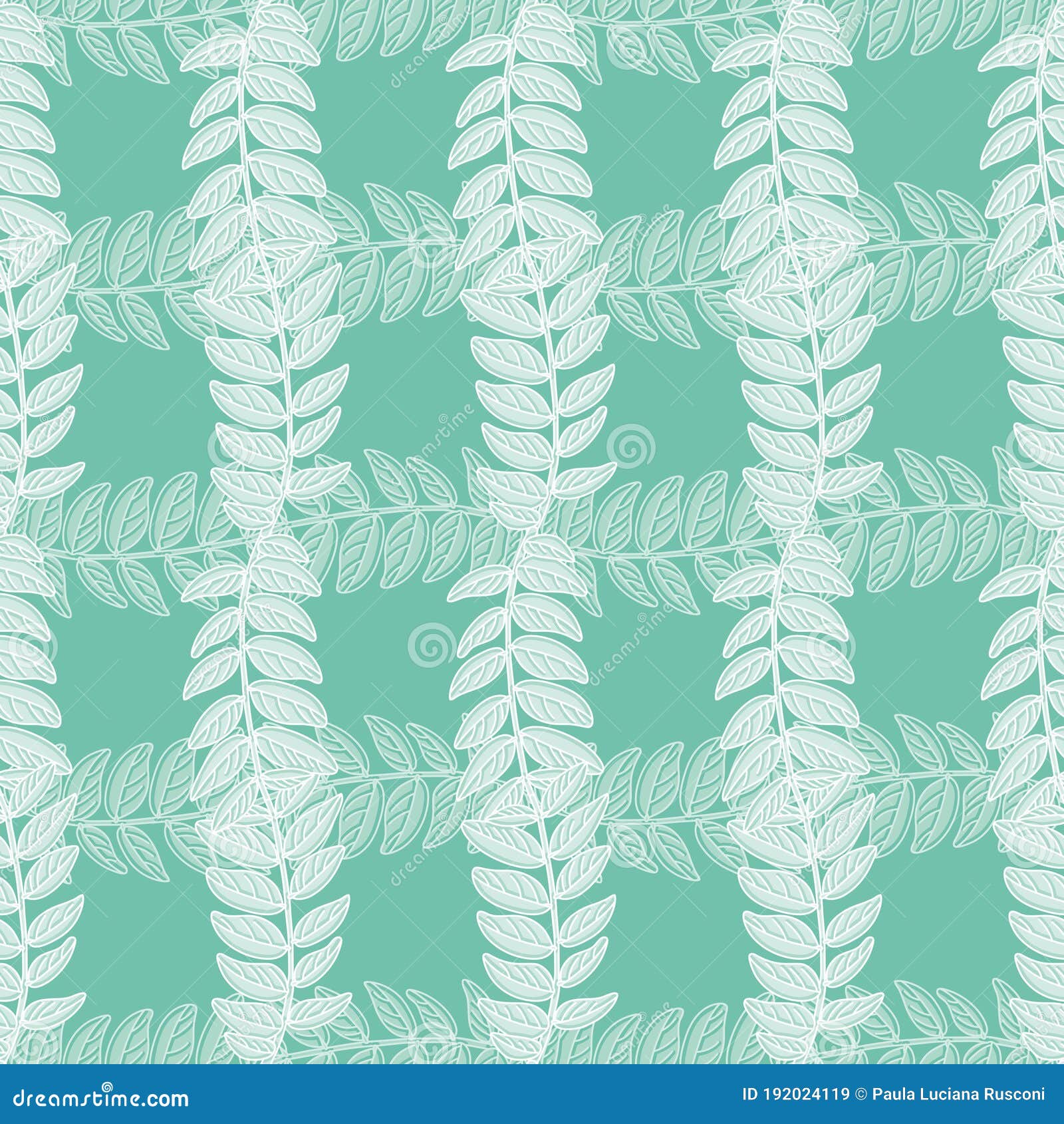 Trailing Leaves Grid Vector Background Pattern Stock Vector ...