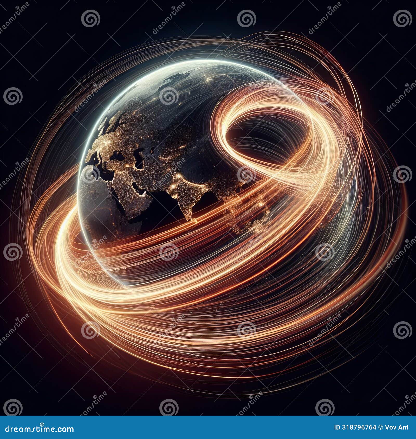 Trailing Light Effect a Captivating Light Trail Effect that Cap Stock ...