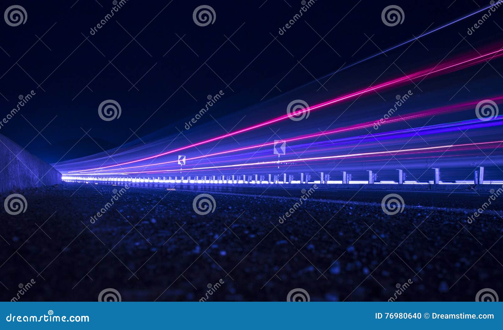 Trailing Lights of the Highway Stock Photo - Image of vehicles ...