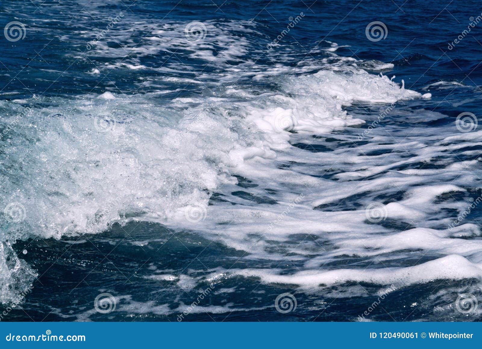 The Trailing Waves Behind the Boat Stock Image - Image of travel, sunny ...