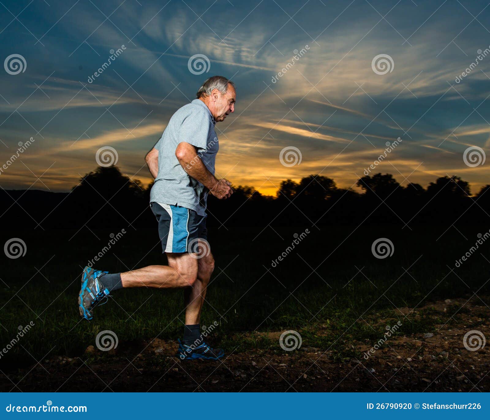 Trailrunning of a senior stock photo. Image of lifestyle - 26790920