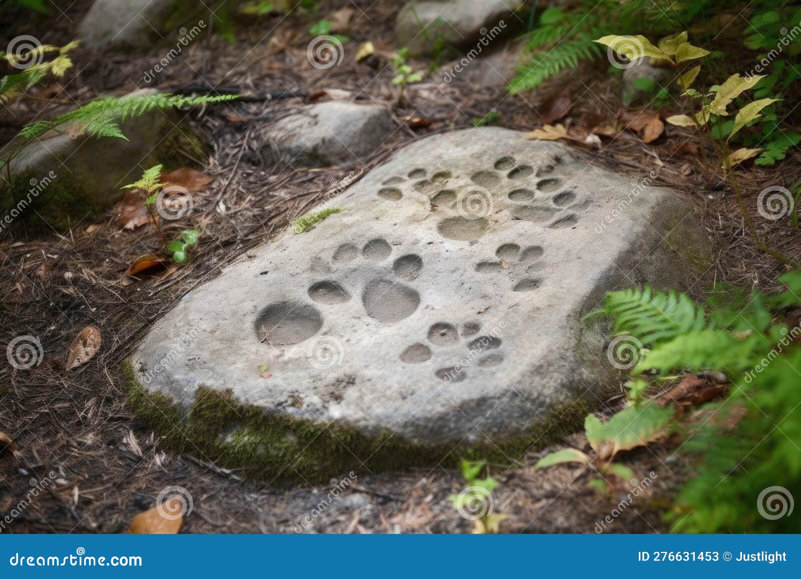 Stone Footprints In The Grass Royalty-Free Stock Photo | CartoonDealer ...