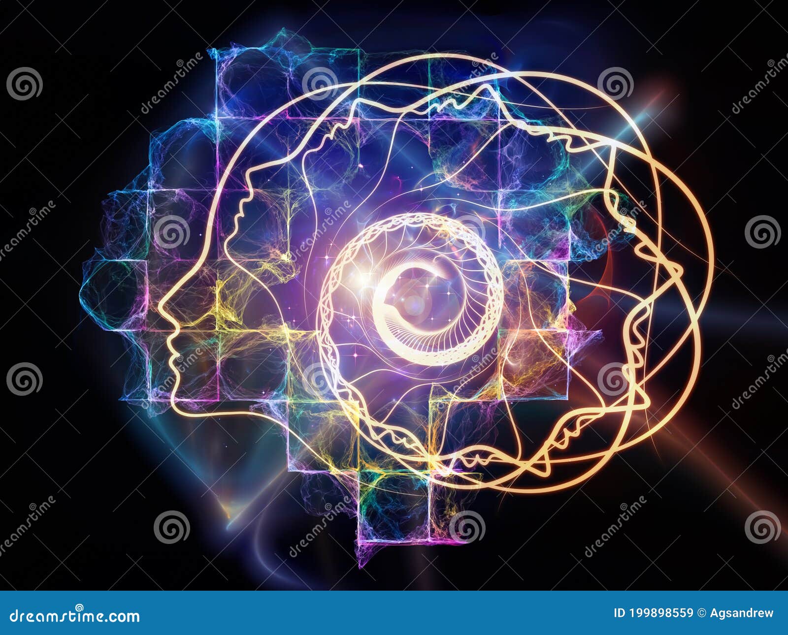 Trails of Future Minds stock illustration. Illustration of ...