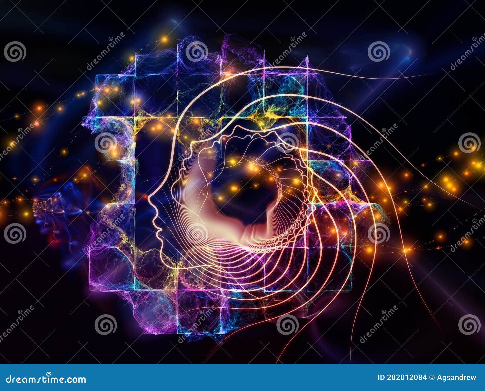 Trails of Future Minds stock illustration. Illustration of logic ...