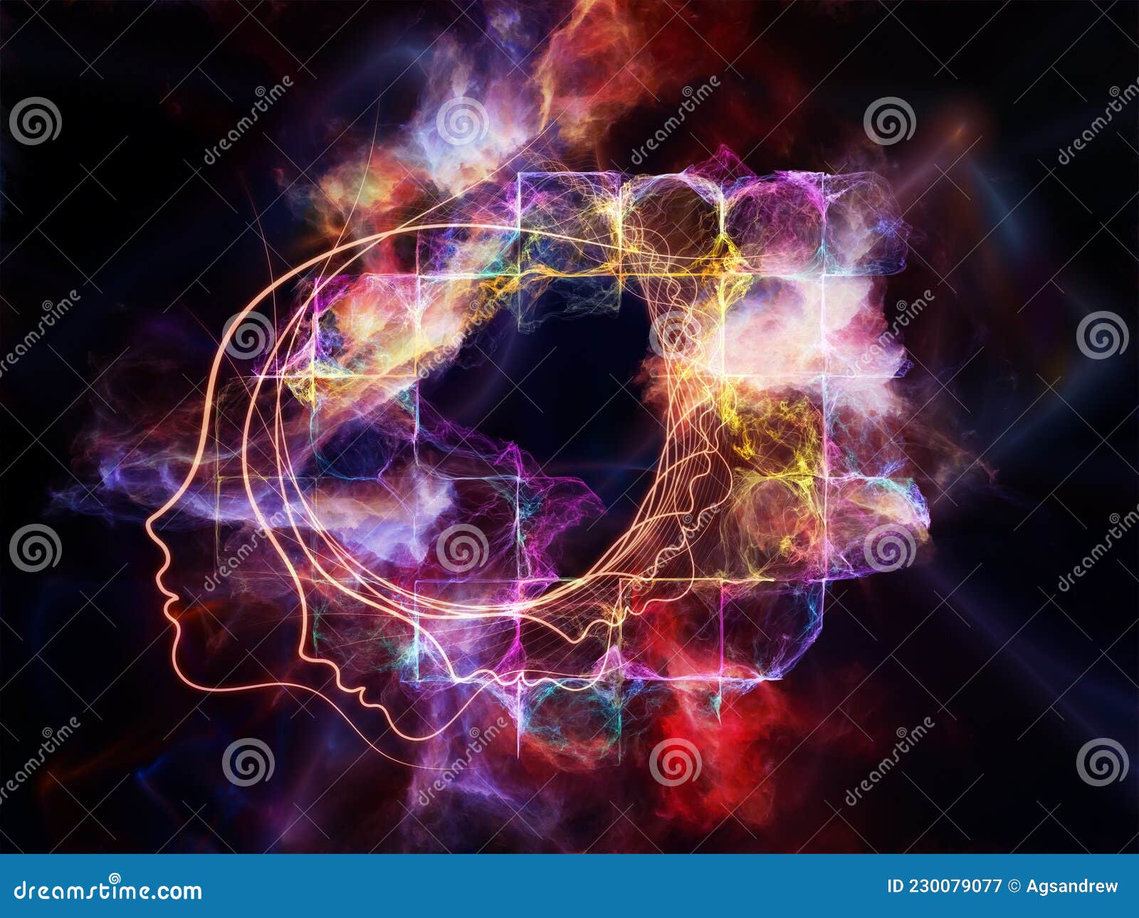 Trails of Future Minds stock illustration. Illustration of thought ...