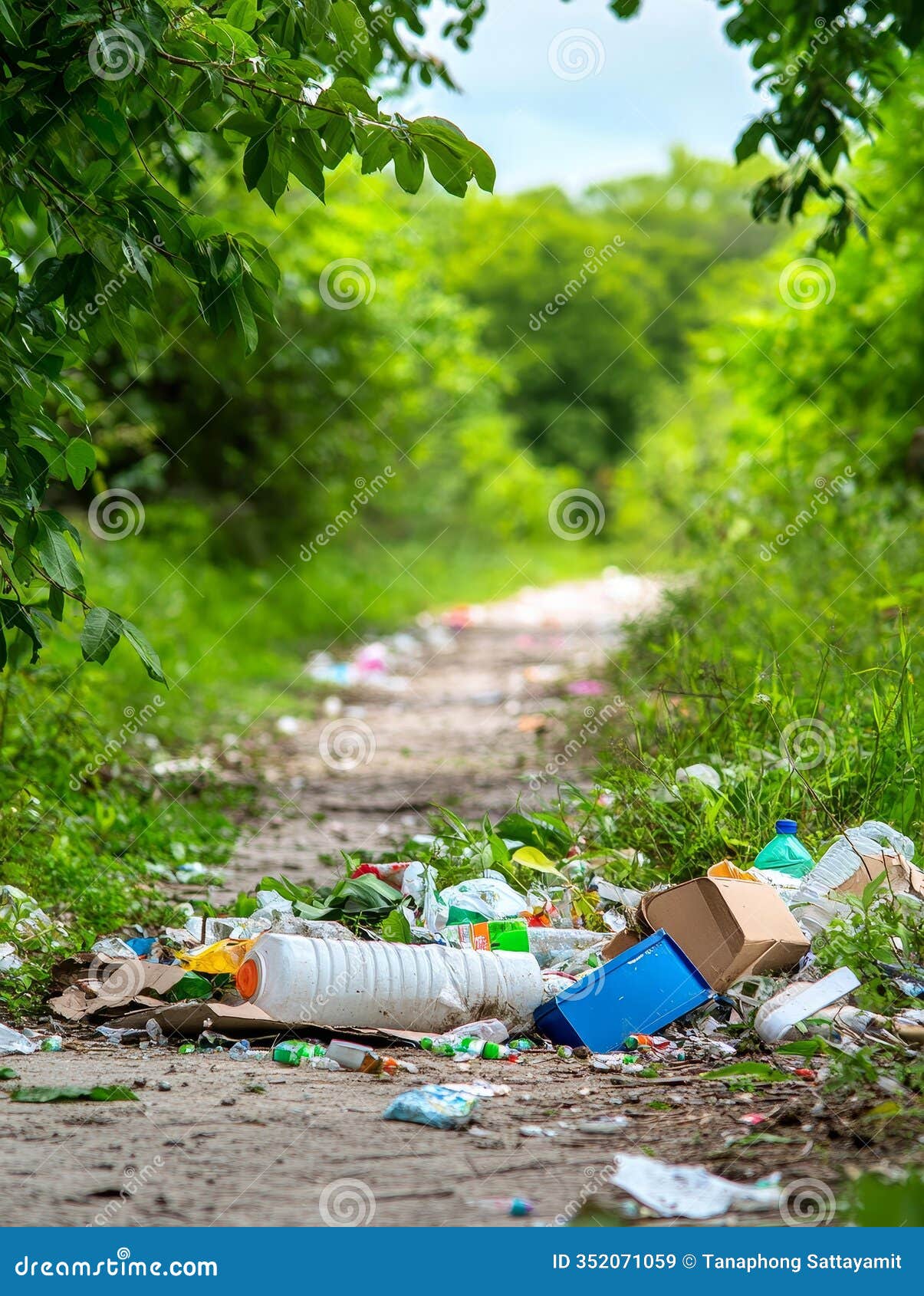 Trailside Litter Pollution Nature Pollution Environment Waste Debris ...