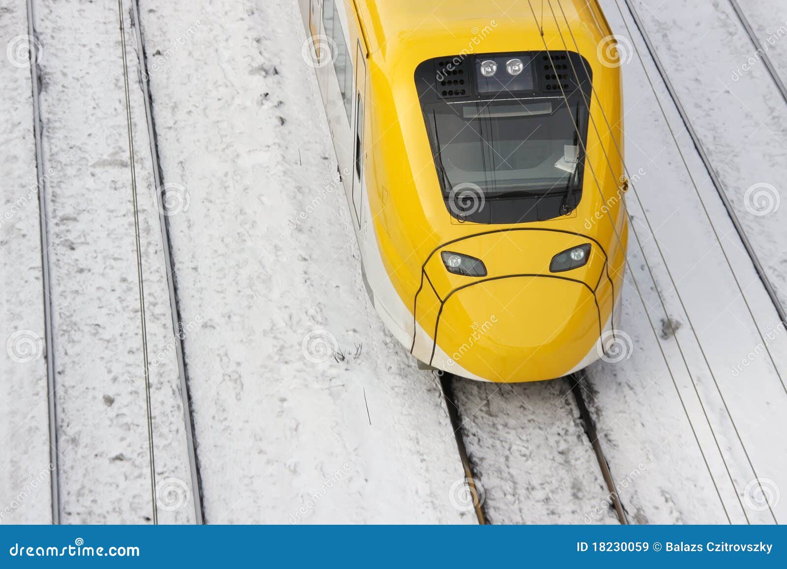 Train from above stock image. Image of railway, snow - 18230059