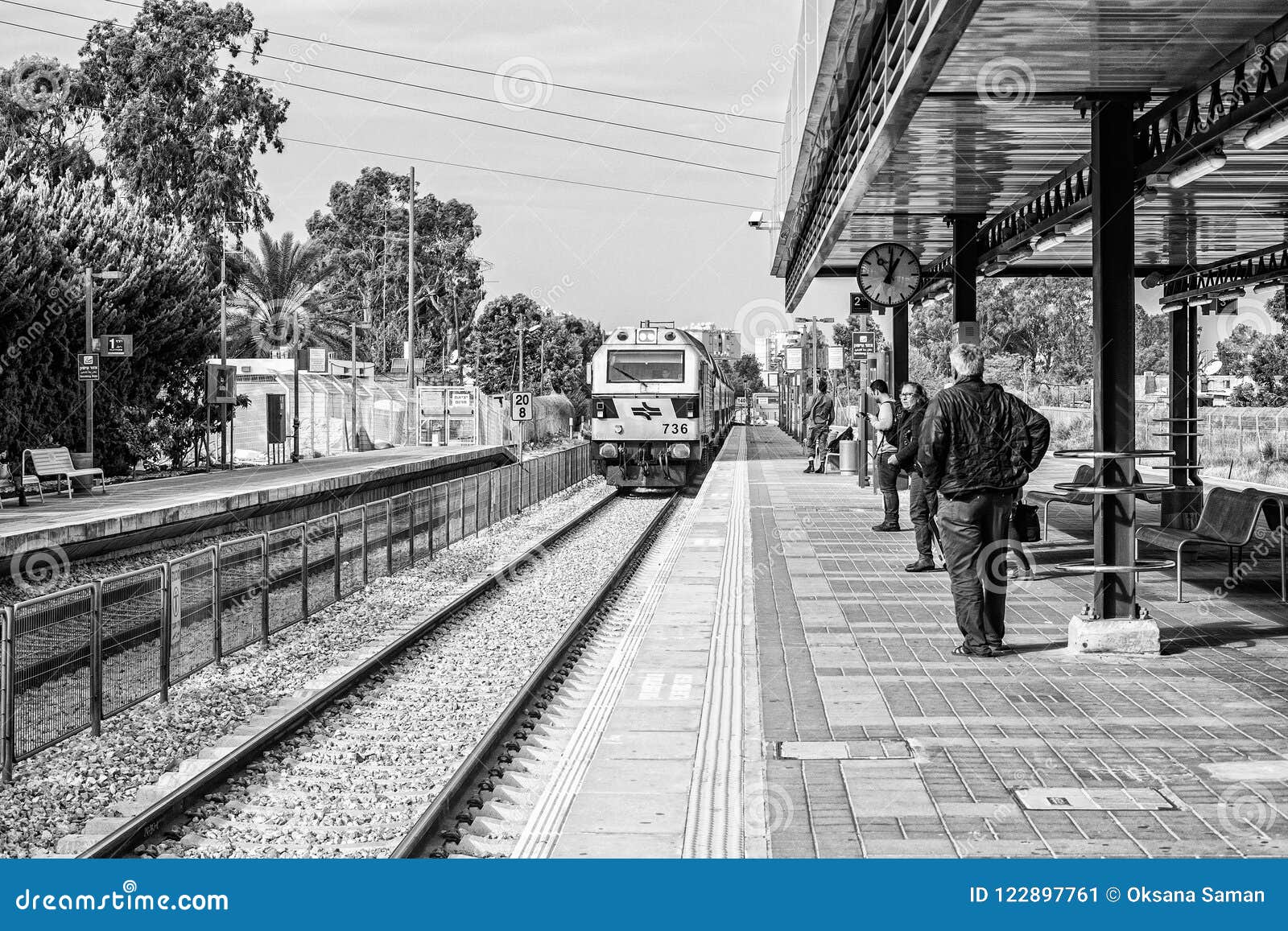 Train on the Acre Train Station. Editorial Photo - Image of landmark ...