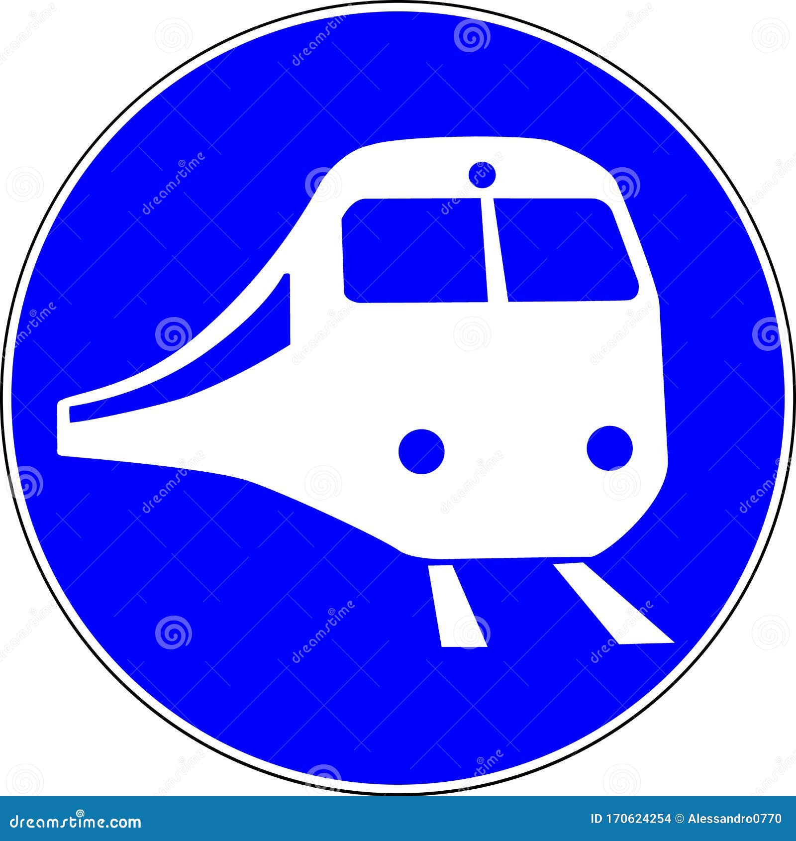 Train allowed road sign stock illustration. Illustration of track ...