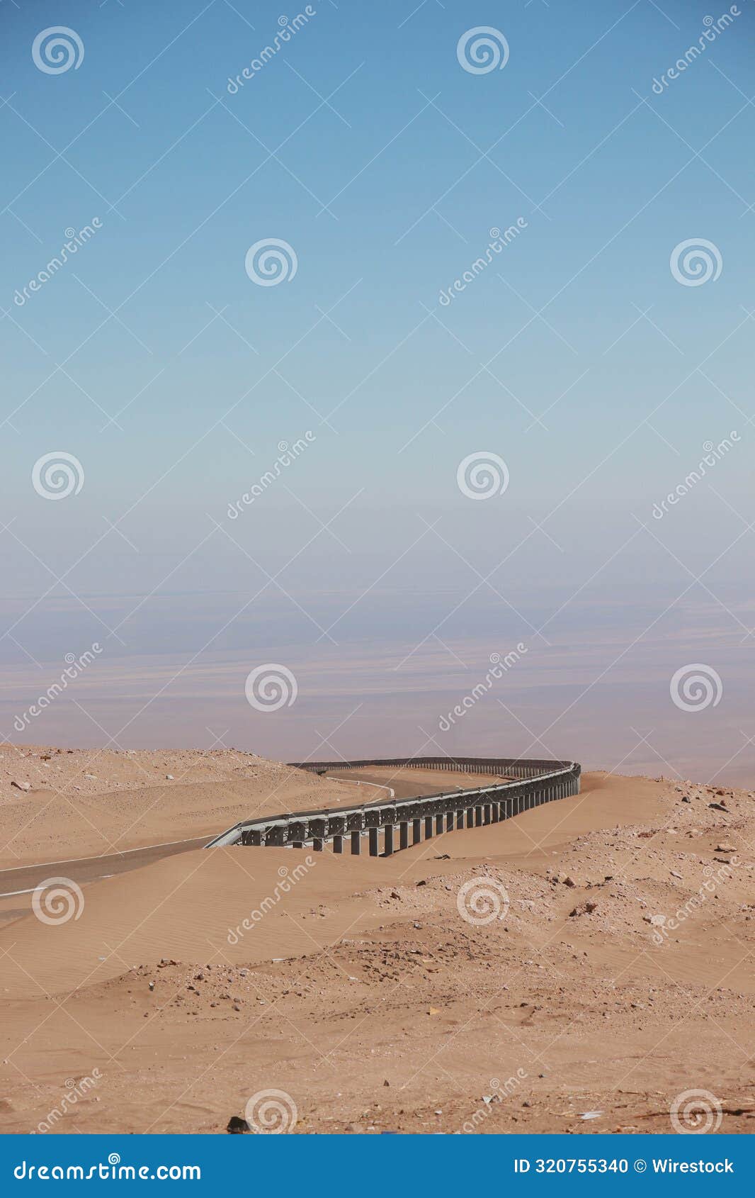Train Approaching on Desert Tracks, Facing Forward Stock Photo - Image ...