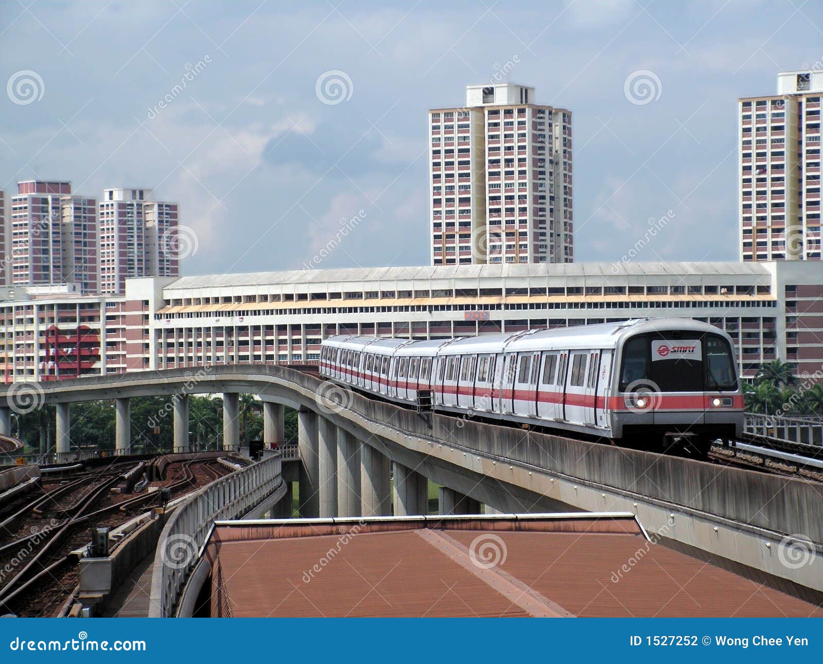Train approaching station stock photo. Image of mover - 1527252