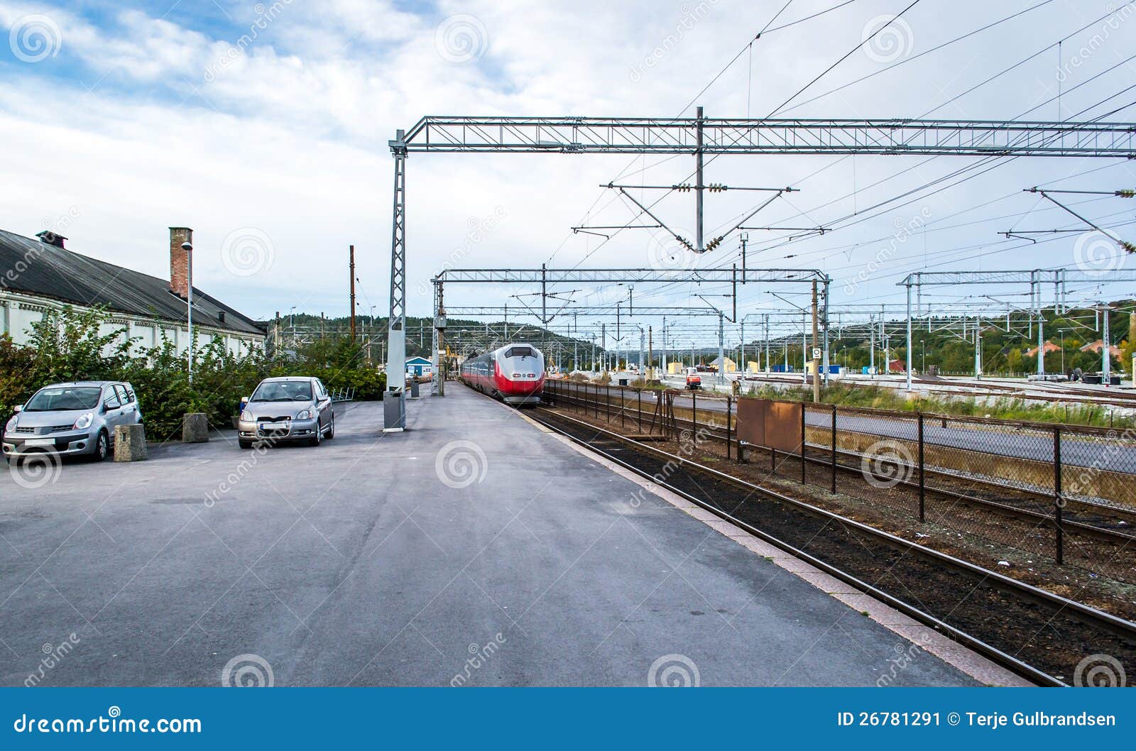 Train arriving the station stock image. Image of modern - 26781291