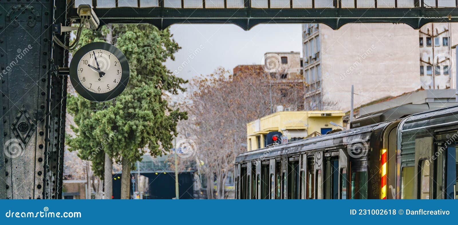 Train Arriving at Station, Athens, Greece Editorial Stock Photo - Image ...