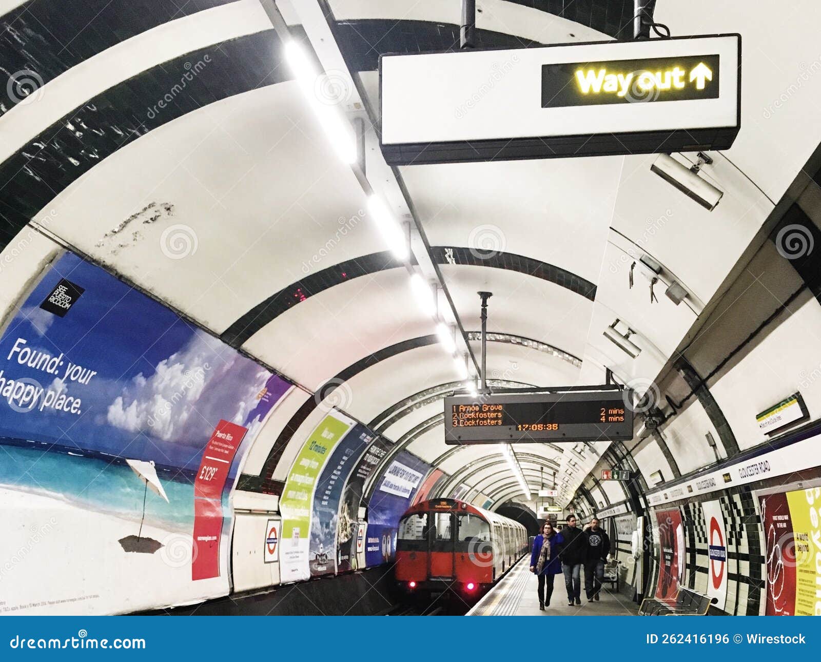 Train Arriving at the Station, an Underground Train Station, London ...