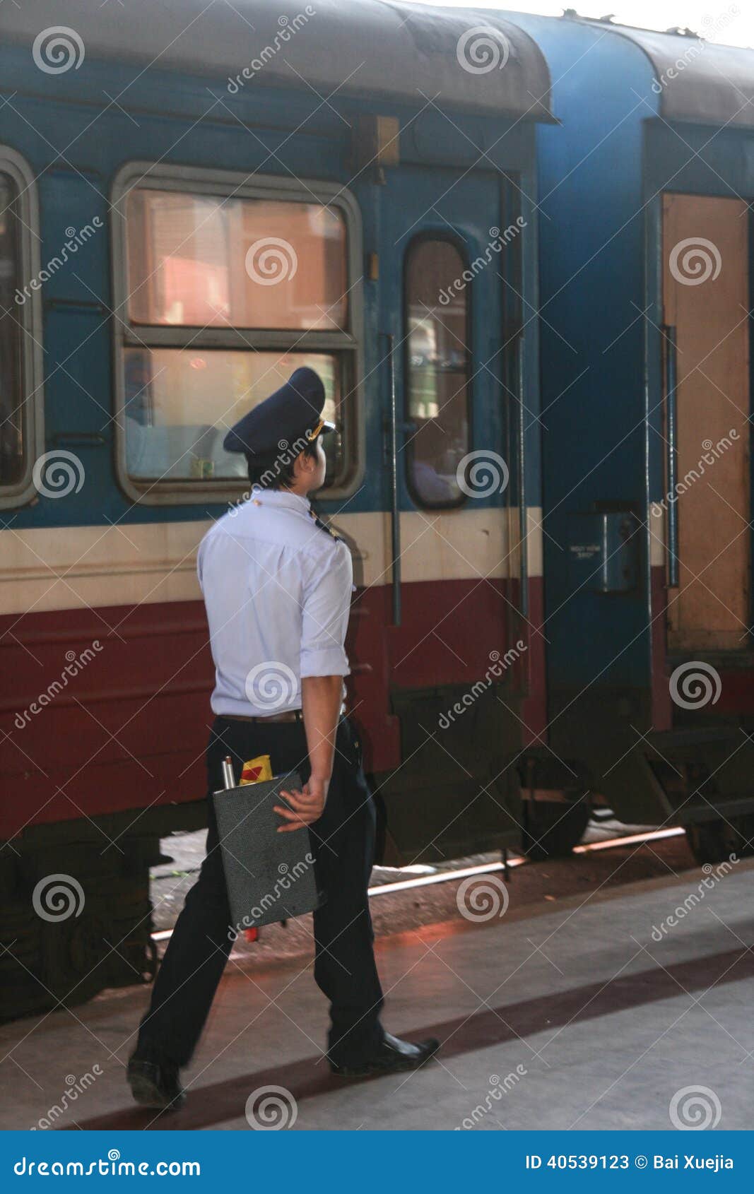 Train Attendant Of E5 Series Train Gran Class. Editorial Image ...