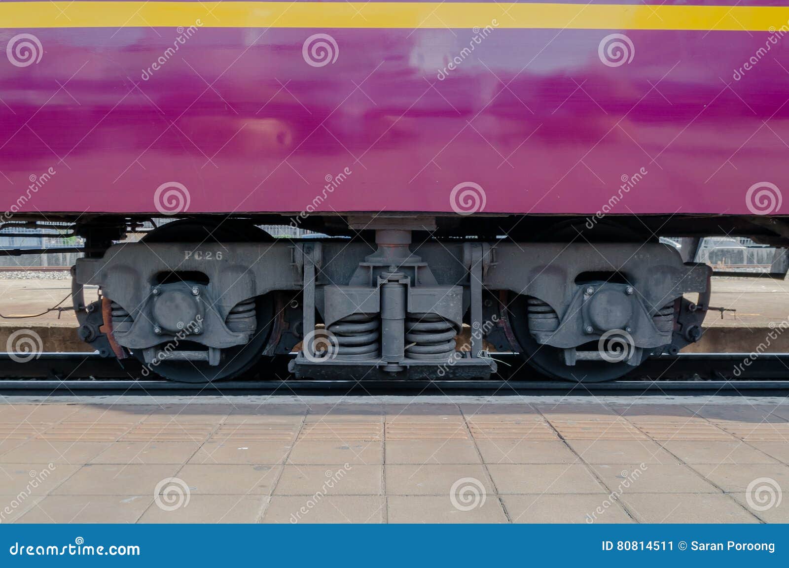 Train bogie under wagon stock image. Image of absorber - 80814511