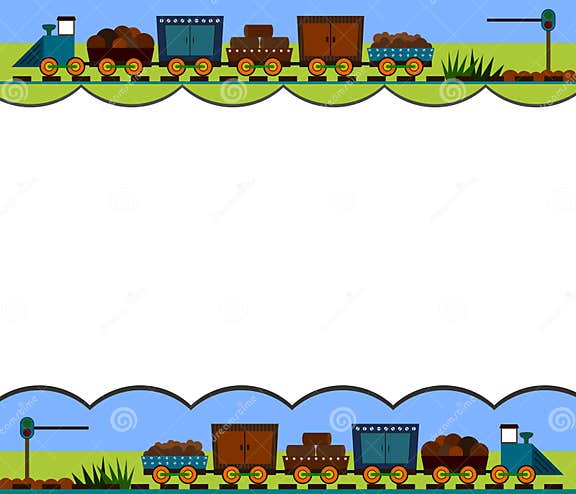 Train border stock illustration. Illustration of background - 22008754