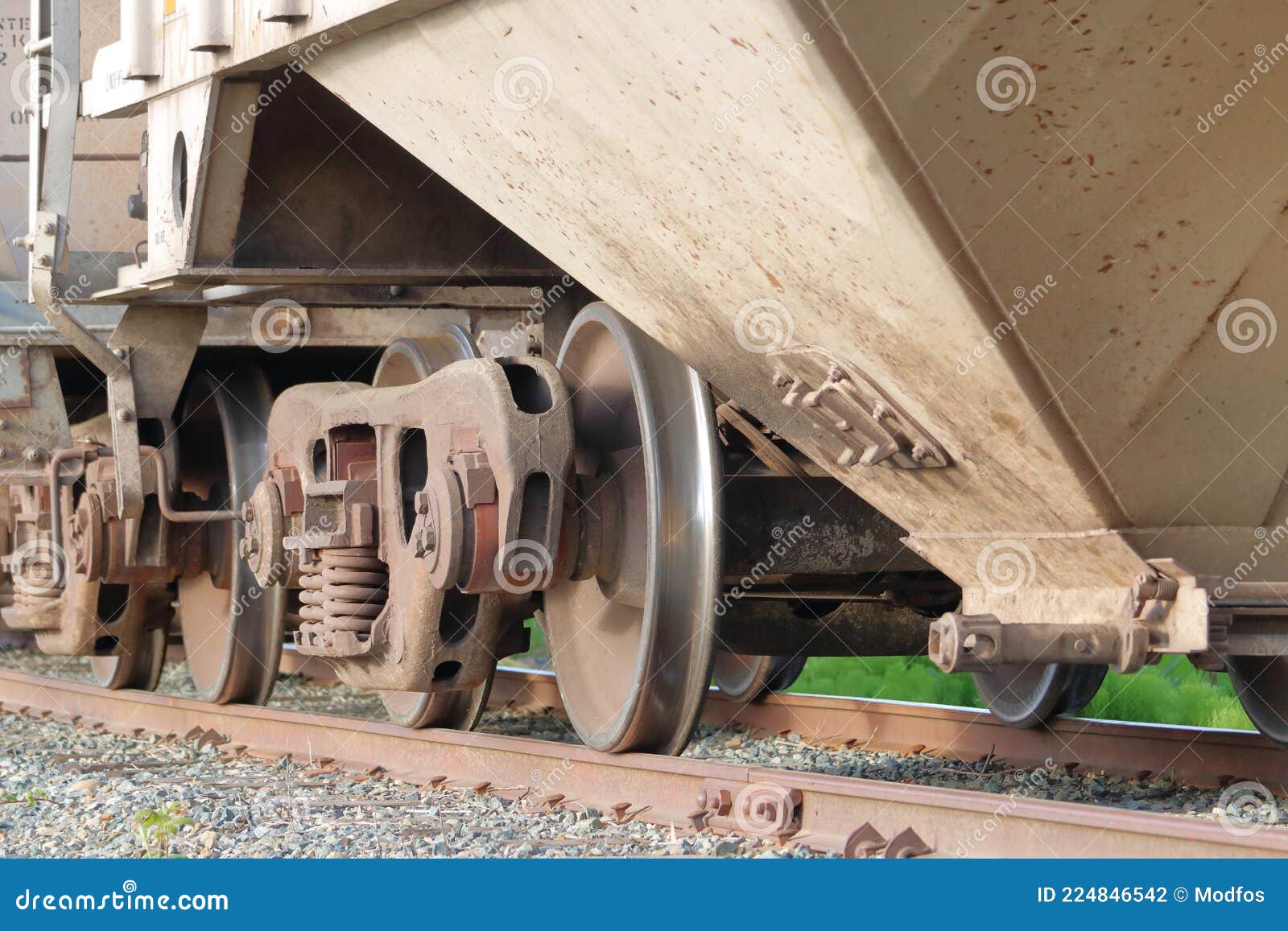 Train Boxcar Under Carriage and Assembly Stock Photo - Image of tracks ...