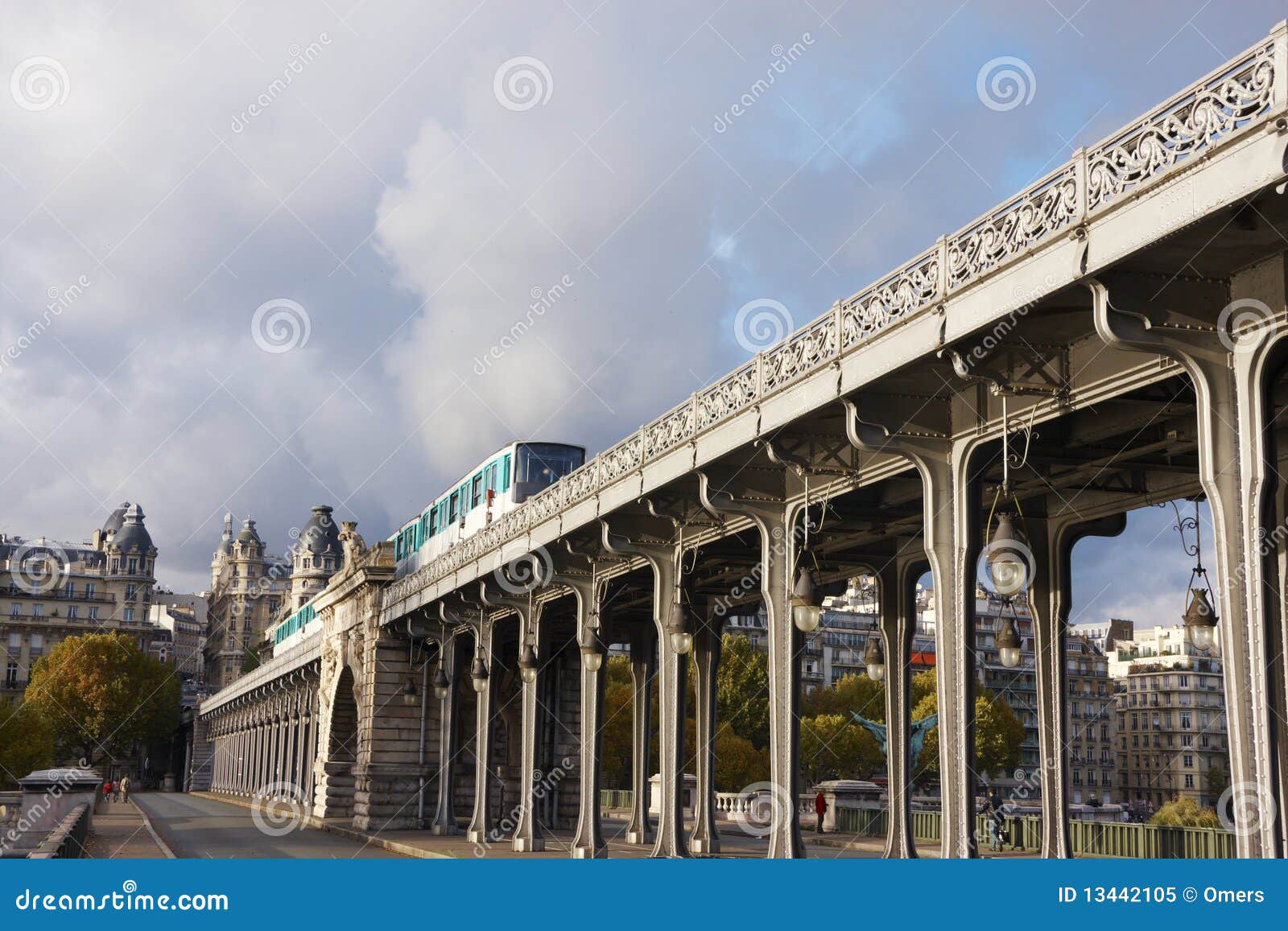 Train on bridge stock image. Image of technology, construction - 13442105