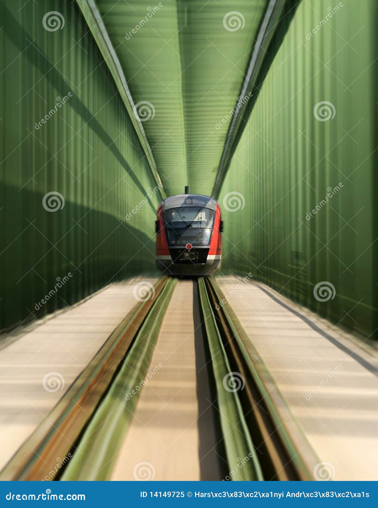 Train on the bridge stock image. Image of track, motion - 14149725
