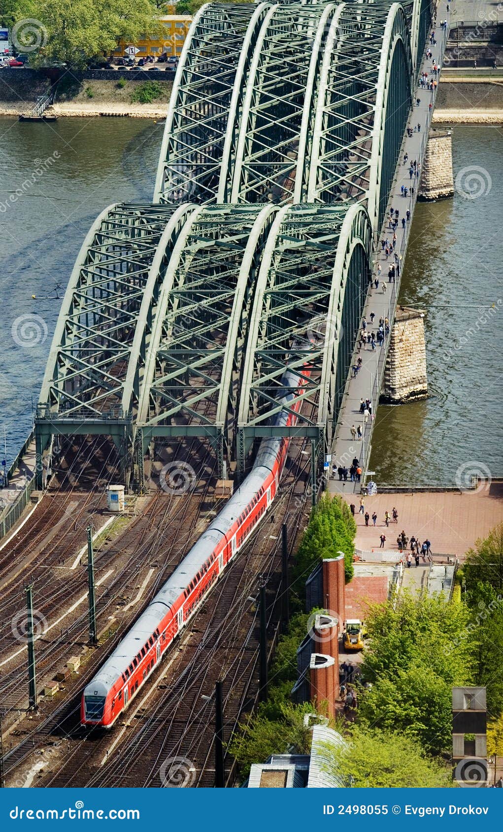 Train and bridge stock image. Image of coaches, architectural - 2498055