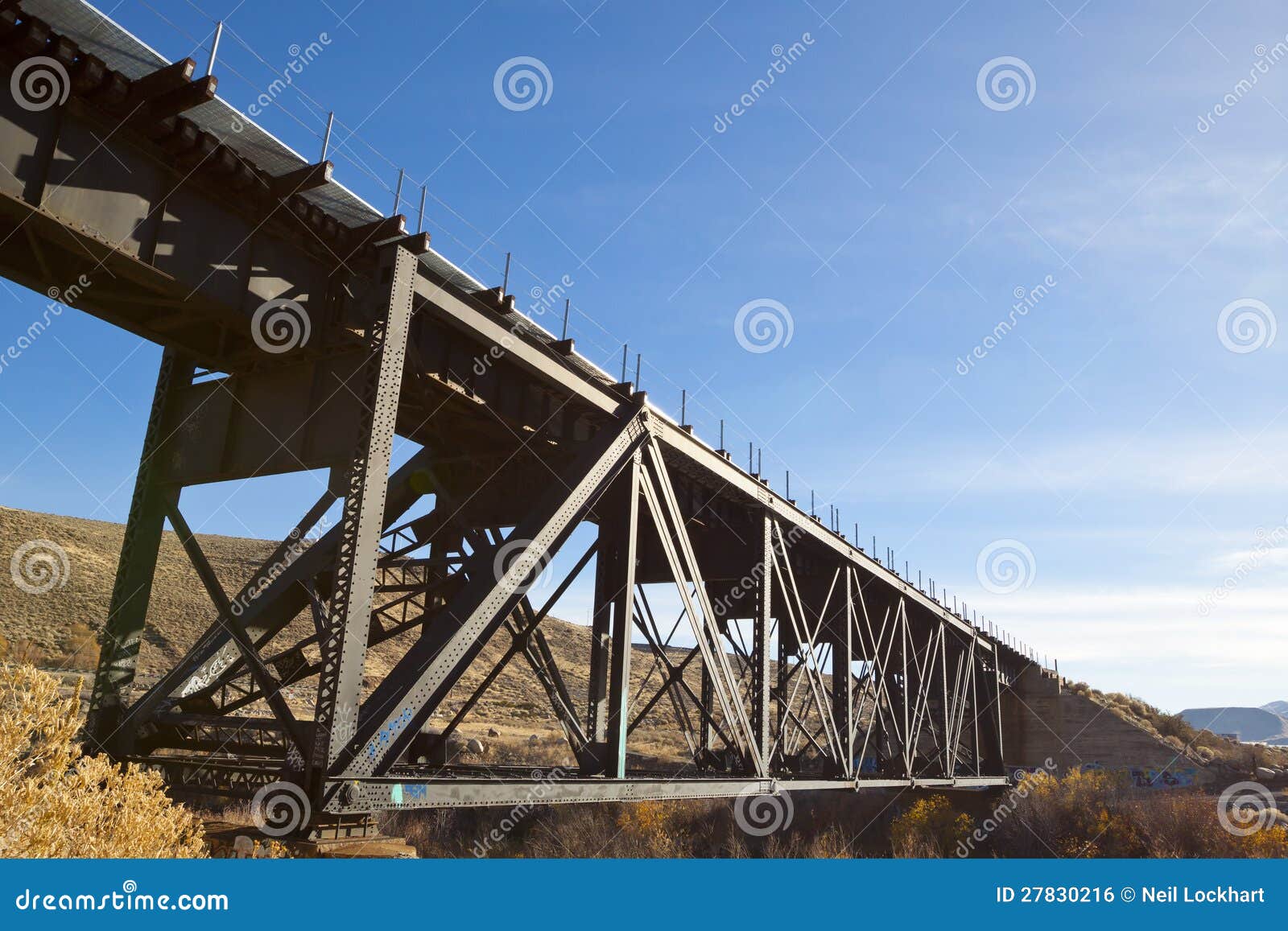 Train Bridge stock photo. Image of tracks, steel, train - 27830216
