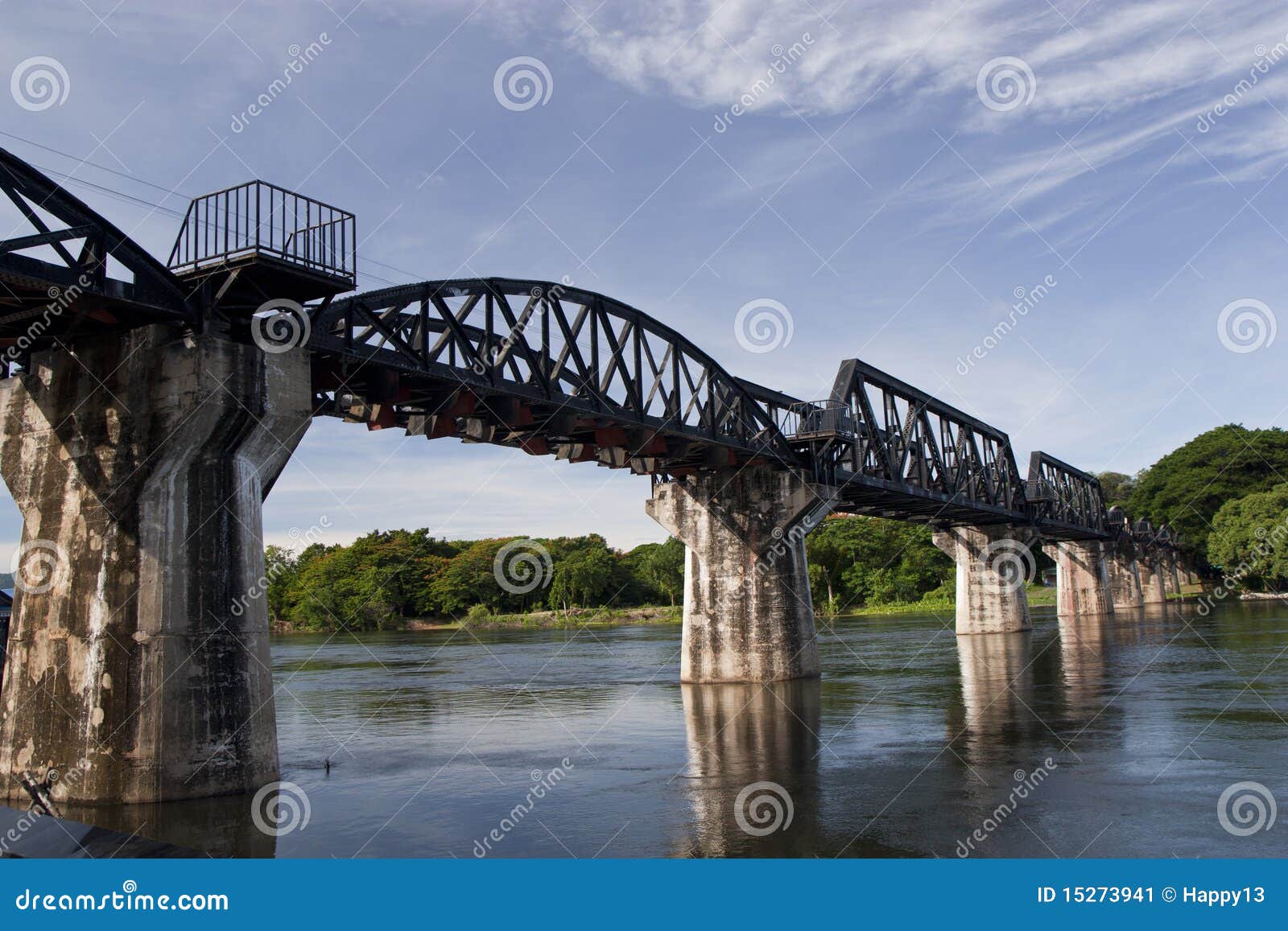 Train Bridge Crosses Kaw River Stock Image - Image of railway, lime ...