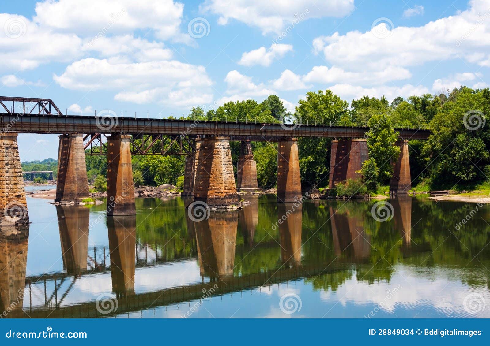Train Bridge Over a River stock photo. Image of railroad - 28849034
