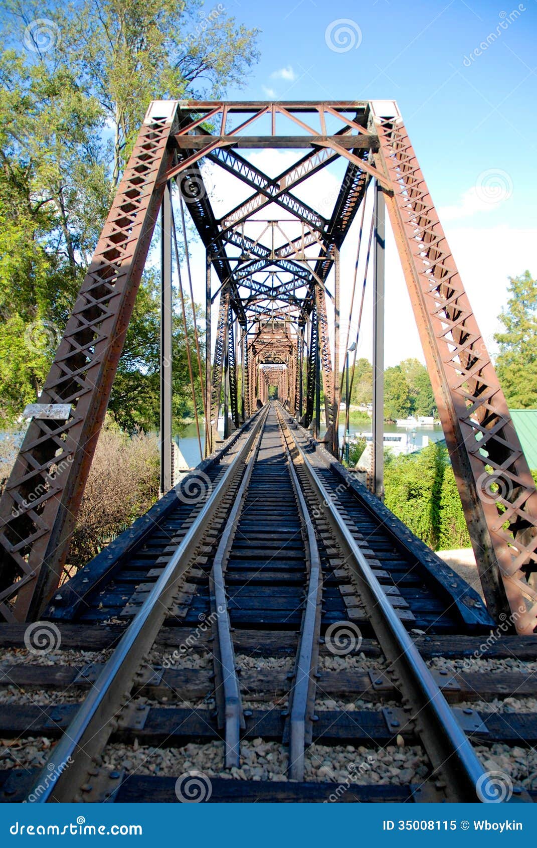 Train Bridge stock image. Image of train, tracks, perspective - 35008115