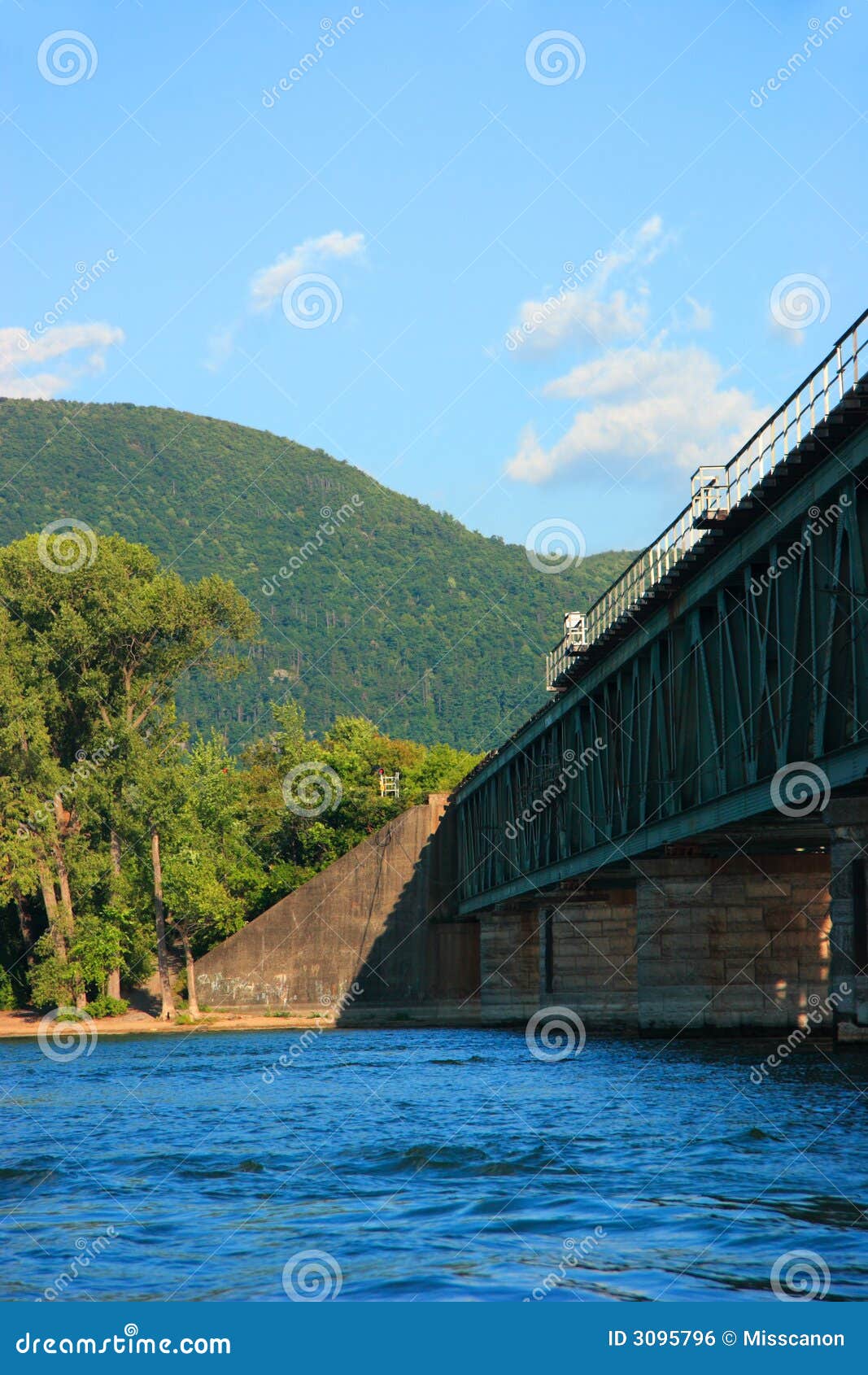 Train Bridge, River, Mountain Stock Photo - Image of bricks, landscape ...