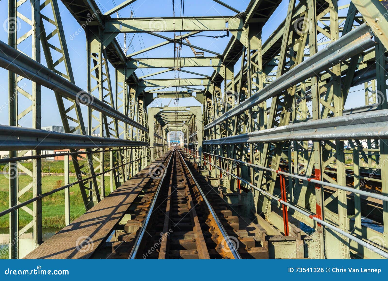 Train Bridge Steel Structure Stock Photo - Image of blue, river: 73541326