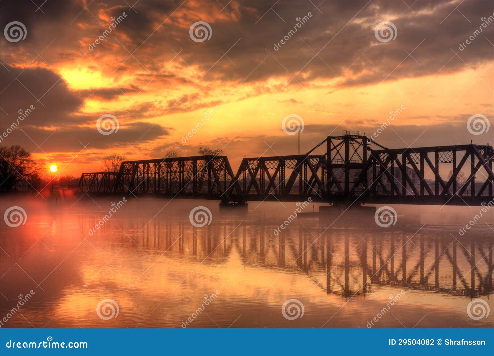 Train Bridge at Sunset stock photo. Image of clouds, outdoors - 29504082
