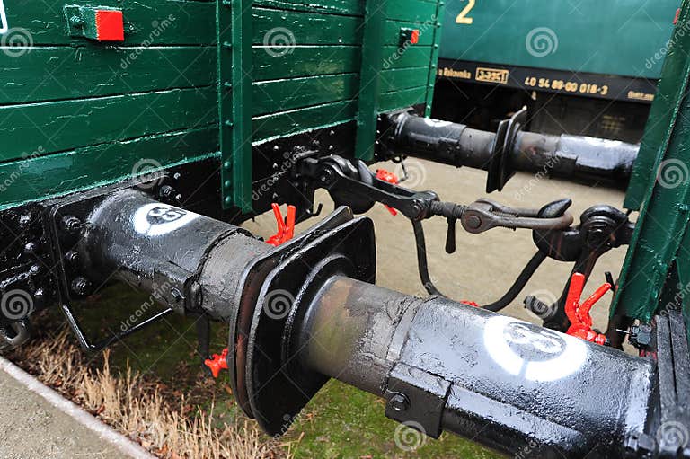 Train bumpers of a wagon stock image. Image of bumper - 12538705