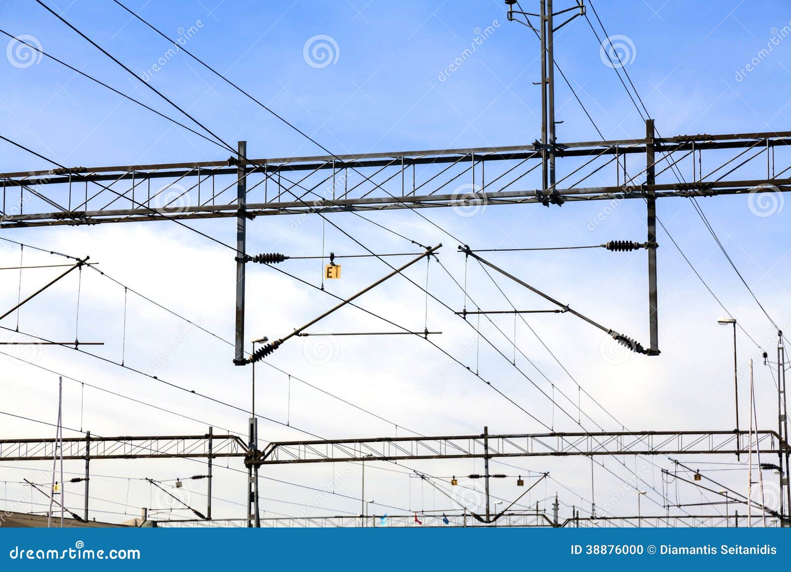 Train cable stock photo. Image of pole, rail, electricity - 38876000
