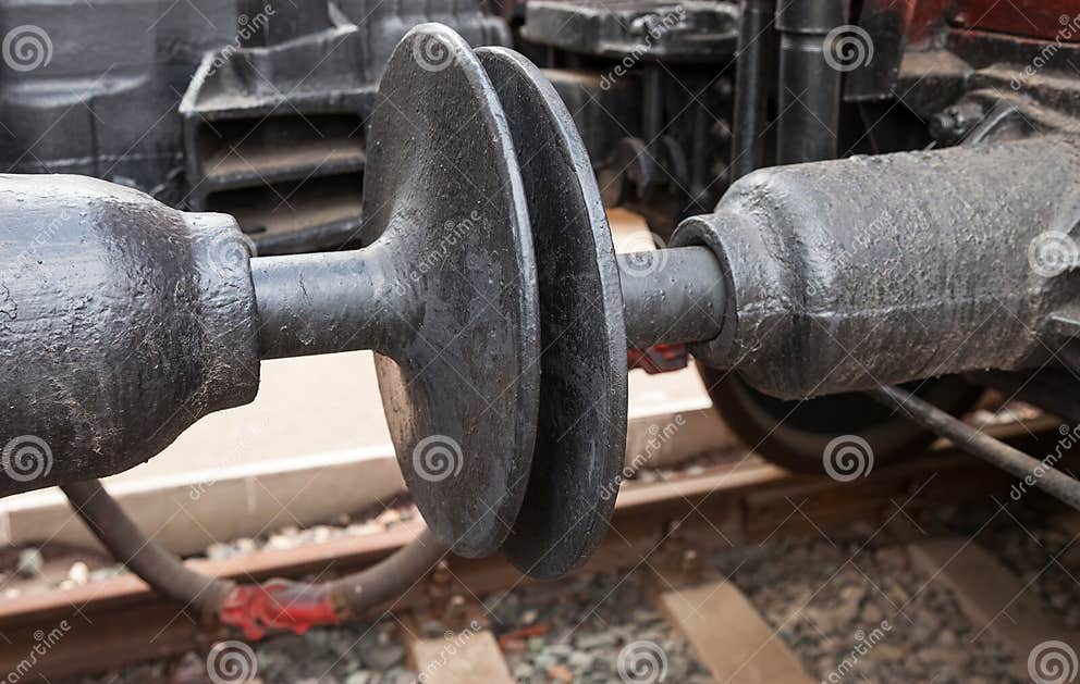 Train car coupler joint stock photo. Image of power, shipment - 34457044