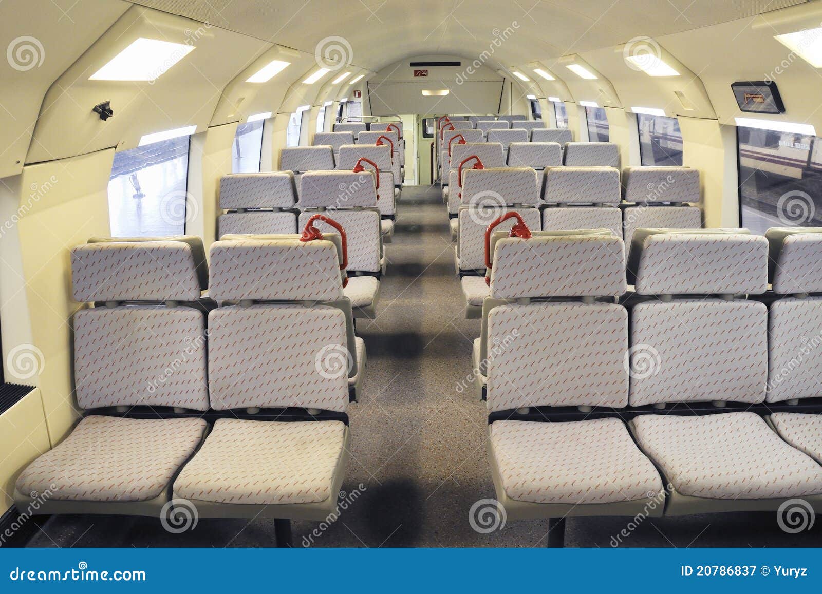 Train car interior stock image. Image of modern, seat - 20786837
