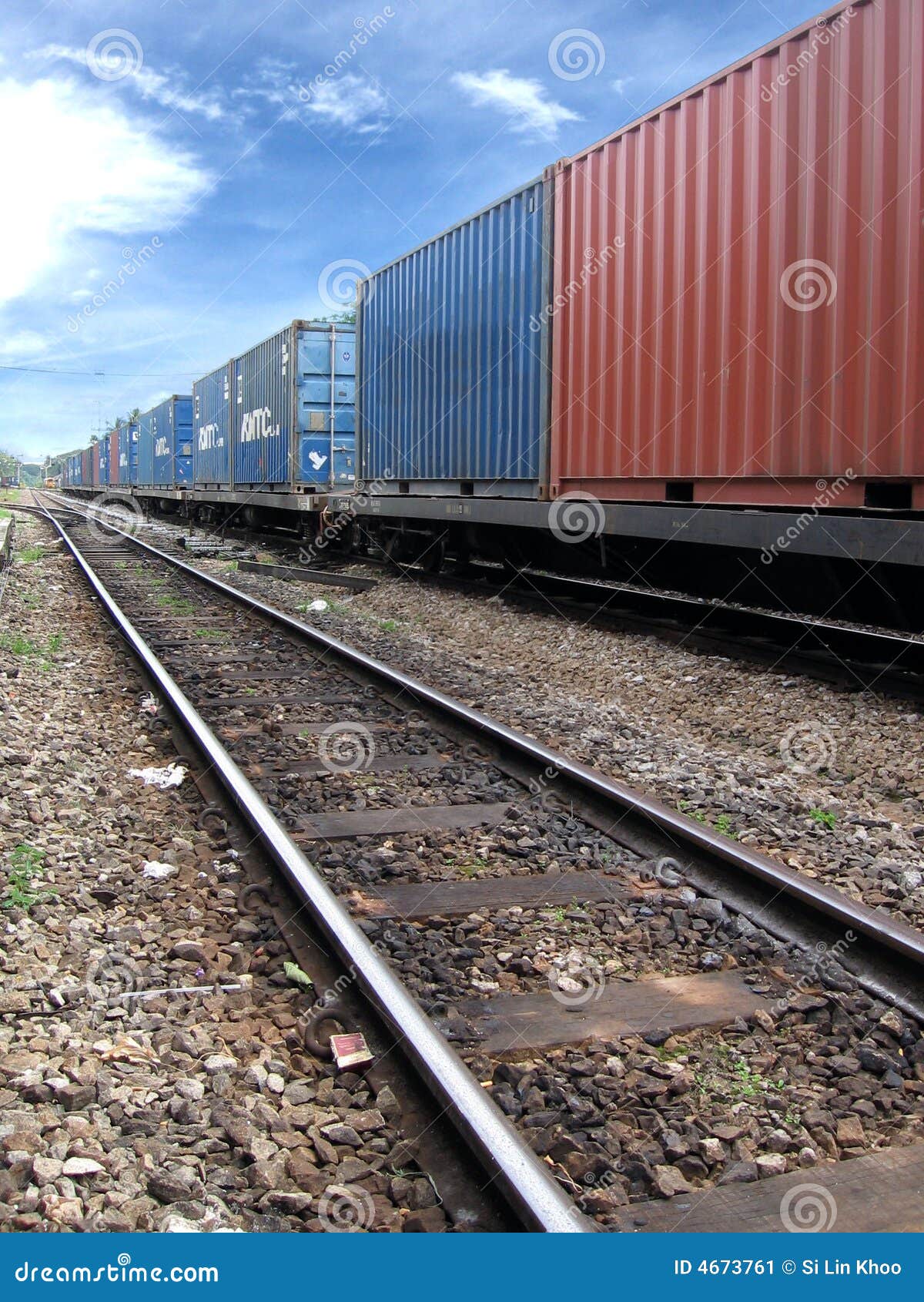 Train with Cargo stock image. Image of direction, transit - 4673761