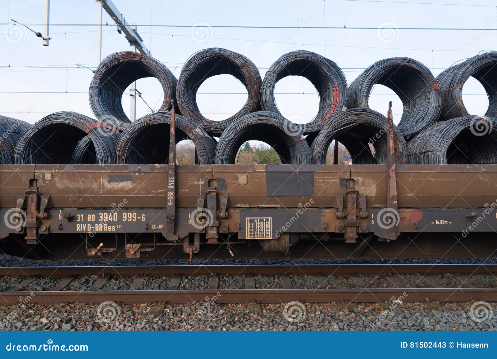 Train cargo wagons stock image. Image of depot, steel - 81502443