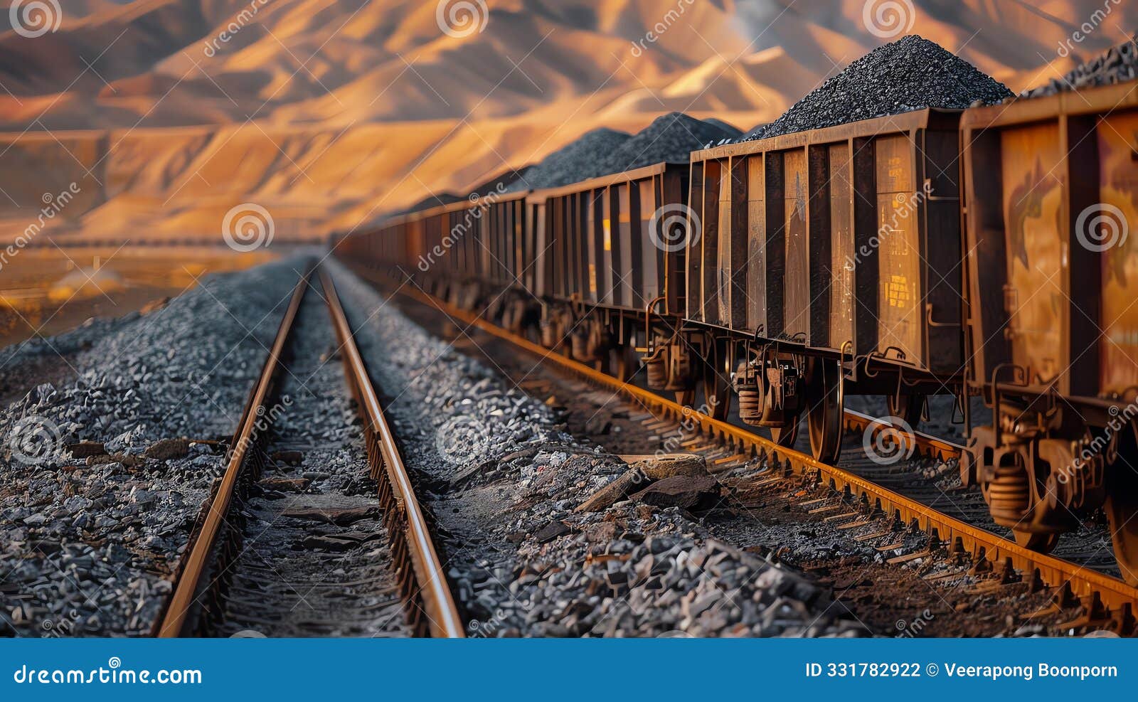 Rugged Mining Cart Gold. Generate Ai Royalty-Free Stock Photo ...