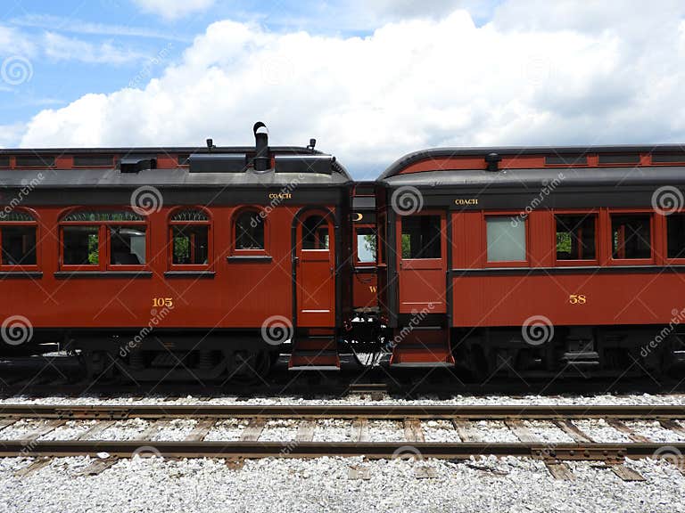 Historic Passenger Train Cars Coupled Together Strasburg PA Editorial ...