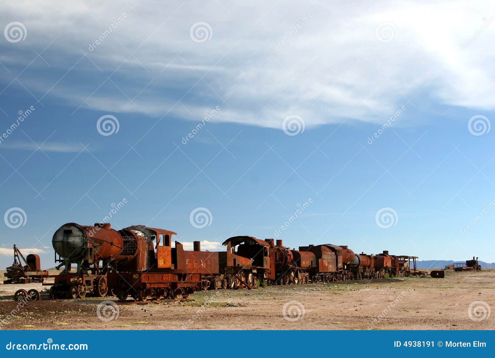 Train Cemetery near Uyuni stock image. Image of desert - 4938191