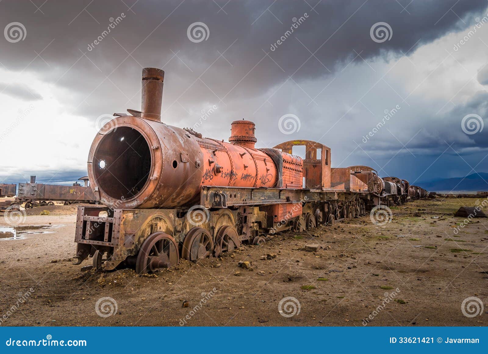Train Cemetery, Uyuni, Bolivia Stock Image - Image of cemeterio, steam ...
