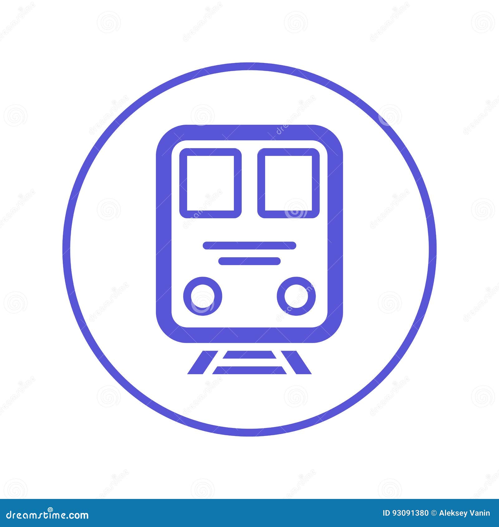 Train Circular Line Icon. Round Sign. Flat Style Vector Symbol. Stock ...