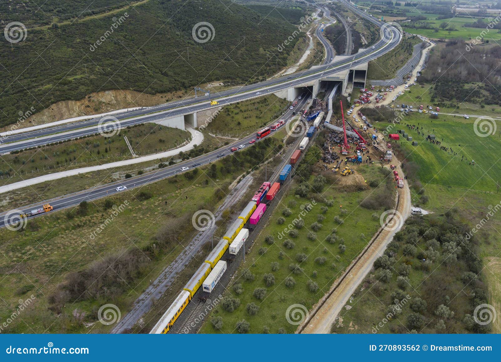 A Train Collision in Greece. a Passenger Train and a Cargo Train Were ... A Train Collision in Greece. a Passenger Train and a Cargo Train Were ...