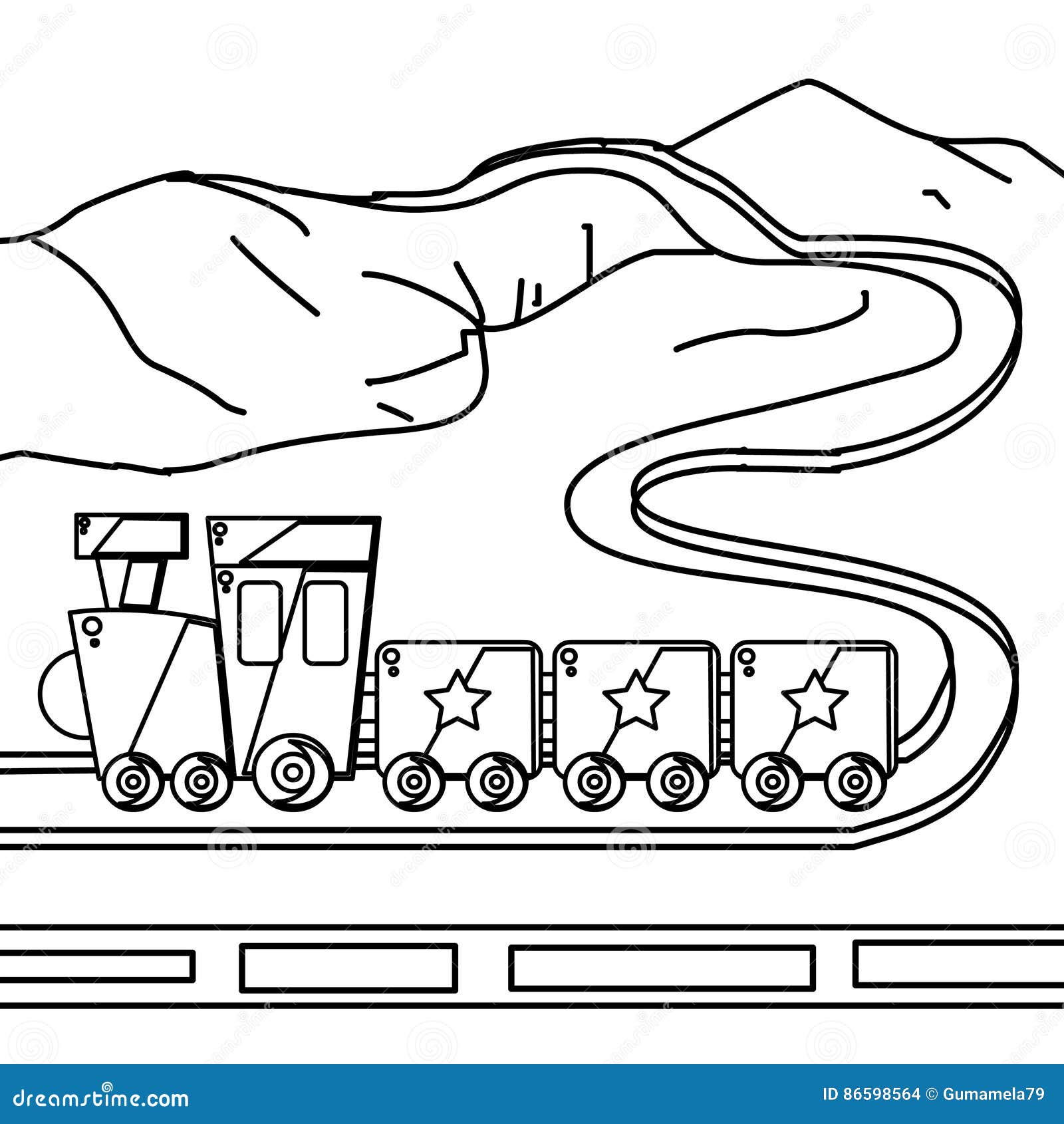 Train Tracks Coloring Pages