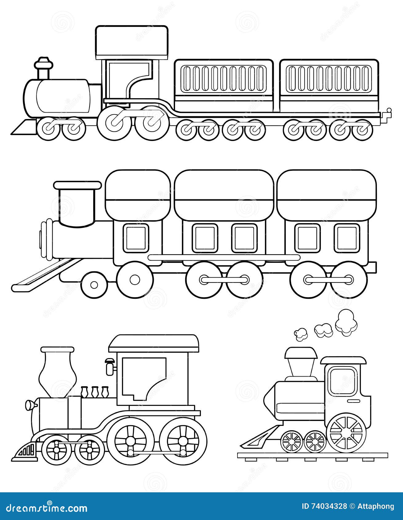 Train Front Coloring Page